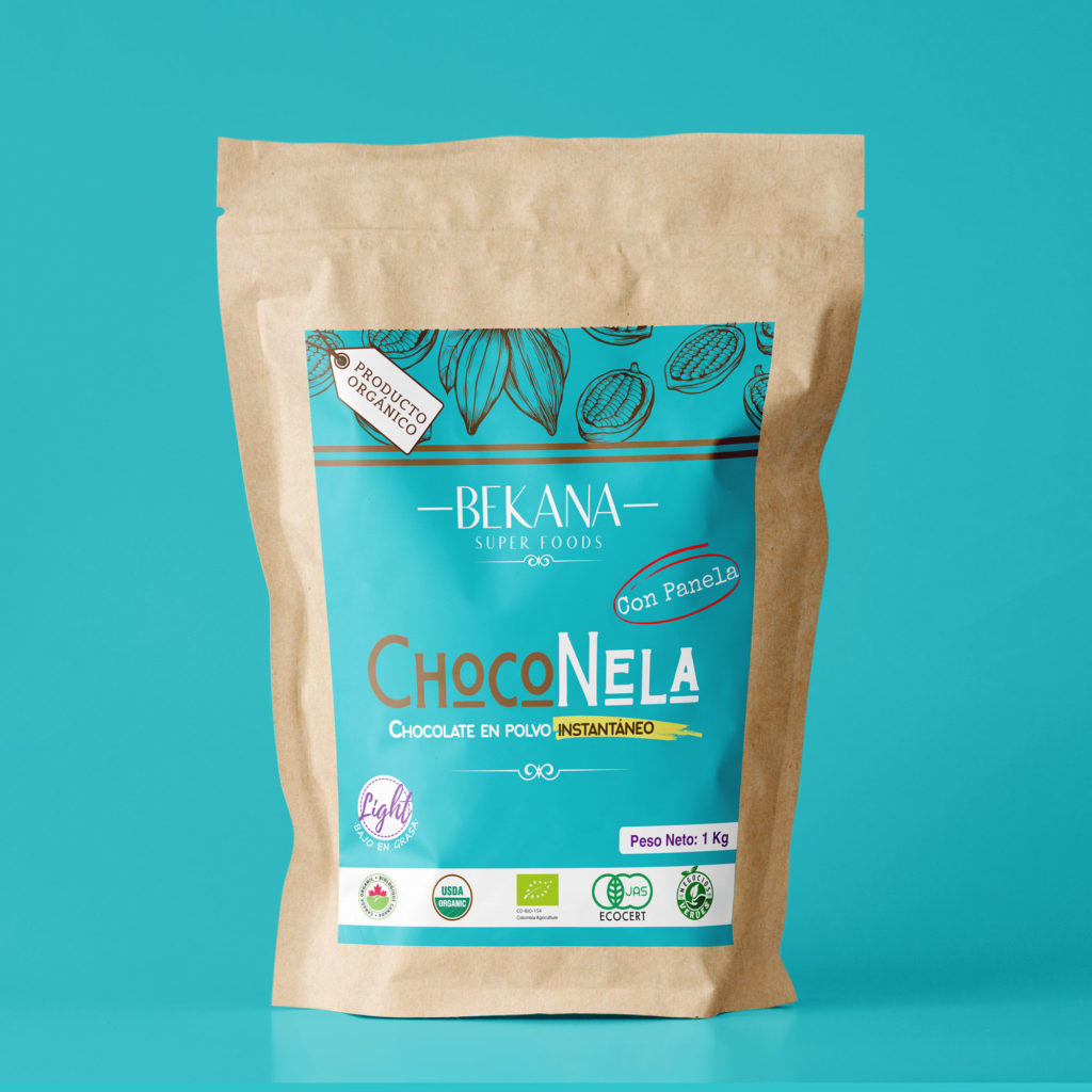ChocoNela Cacao en polvo instantáneo con panela 1 kg | Bekana